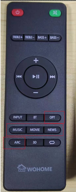 Remote for Wohome Soundbar S99